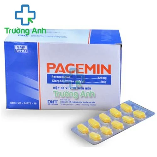 Pacemin 325 Hataphar - Thuốc điều trị đau đầu, hạ sốt, sổ mũi, hắt hơi